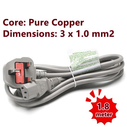 3 Pin UK Power Cord Cable for Power Supply,Monitor,Rice Cooker AC ...