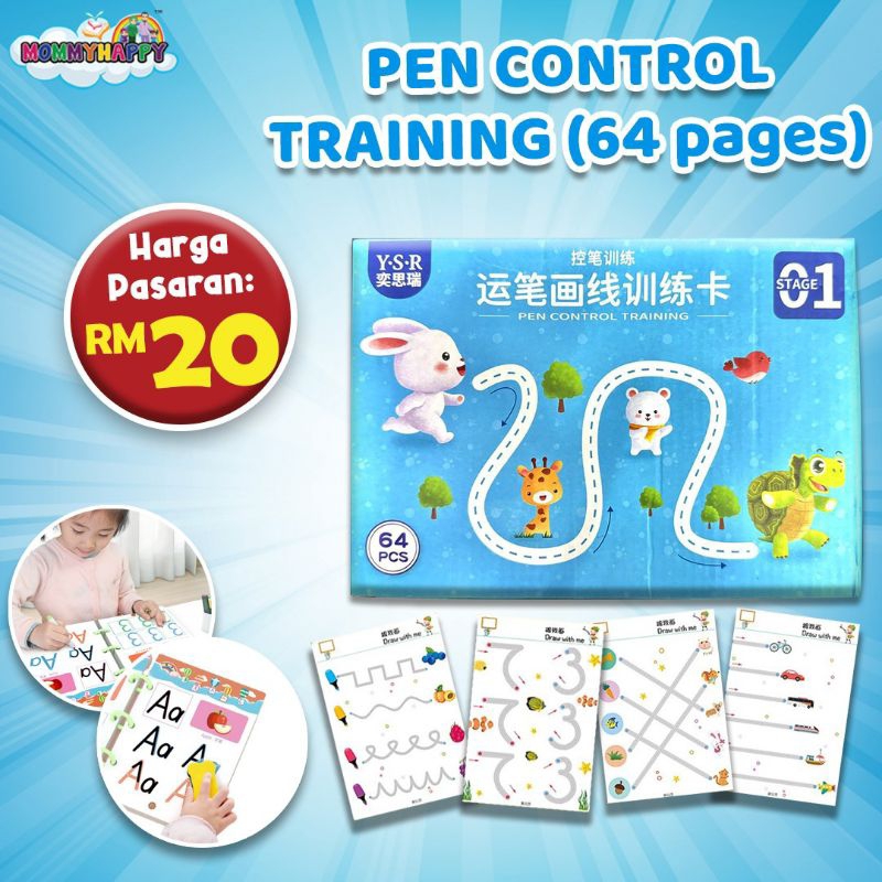 Tracing Pen Training Stroke Line Dot To Dot / Latihan Menulis Kanak ...