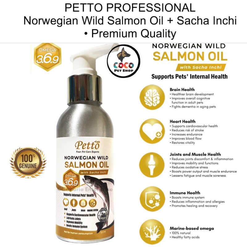 Petto Salmon Oil with Sacha Inchi (120ml) | Shopee Philippines