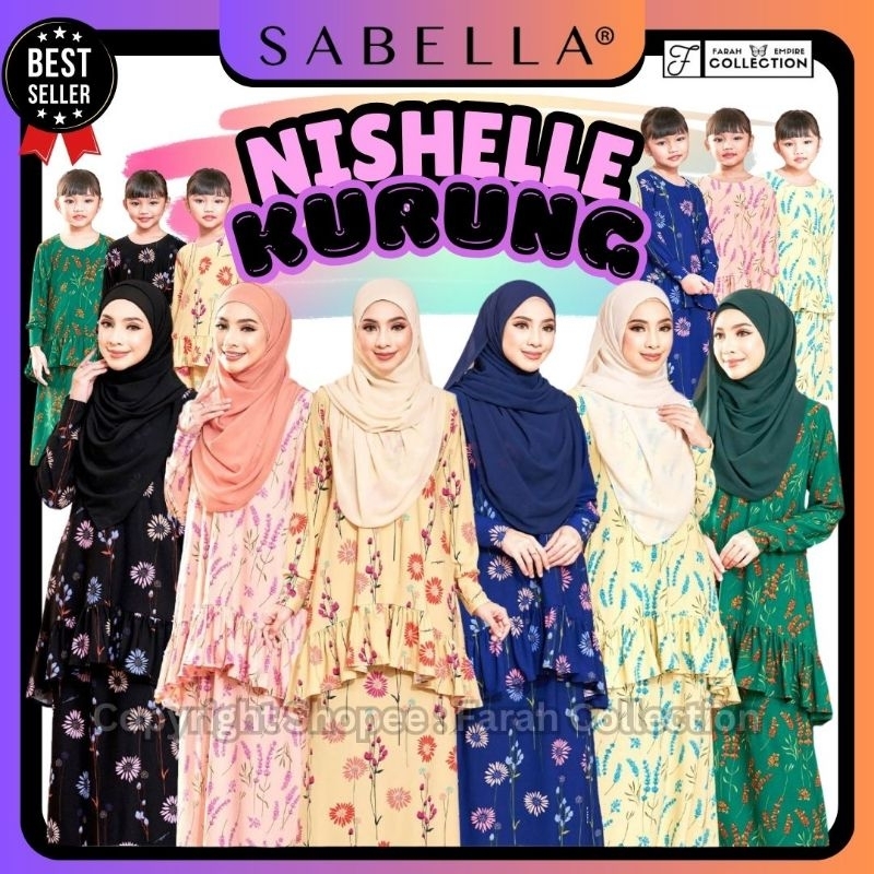 Nishele Kurung Ruffle ironless by Sabella / Raya 2024 | Shopee Philippines