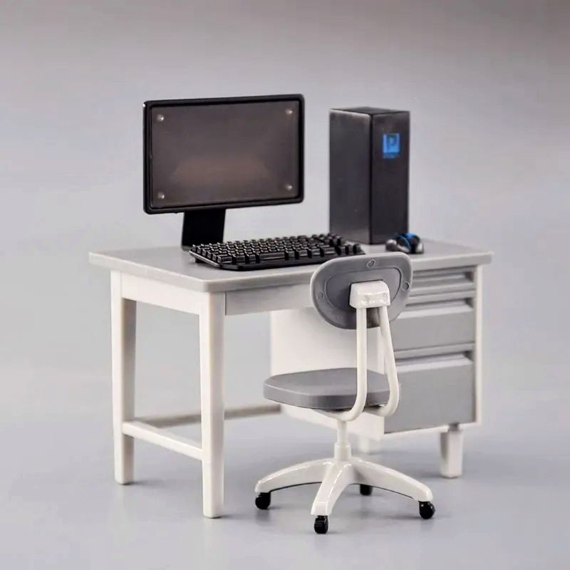 Toy Miniature computer 1/12 Miniature office table 1/12 Miniature ...
