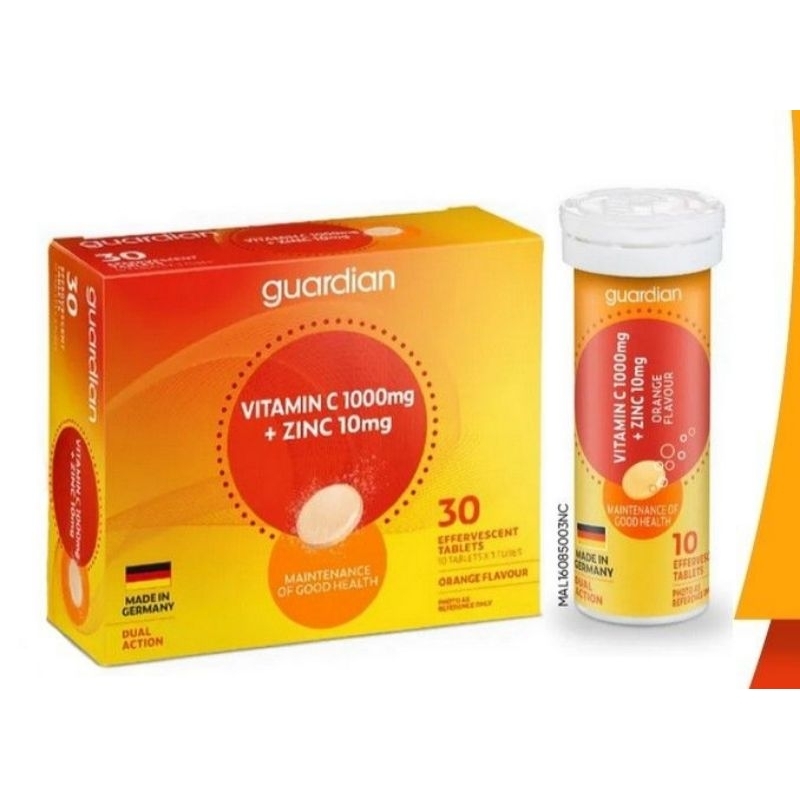 Guardian Effervescent Vitamin C + Zinc(exp2027) | Shopee Philippines