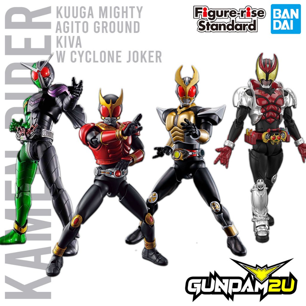 BANDAI FRS Kamen Rider Kuuga Agito Kiva W Double - Figure-rise Standard ...