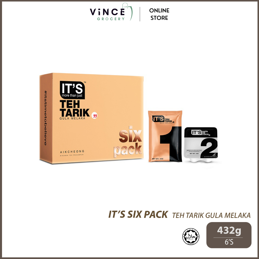AIK CHEONG It's Six Packs Teh Tarik Gula Melaka 432G | Shopee Philippines