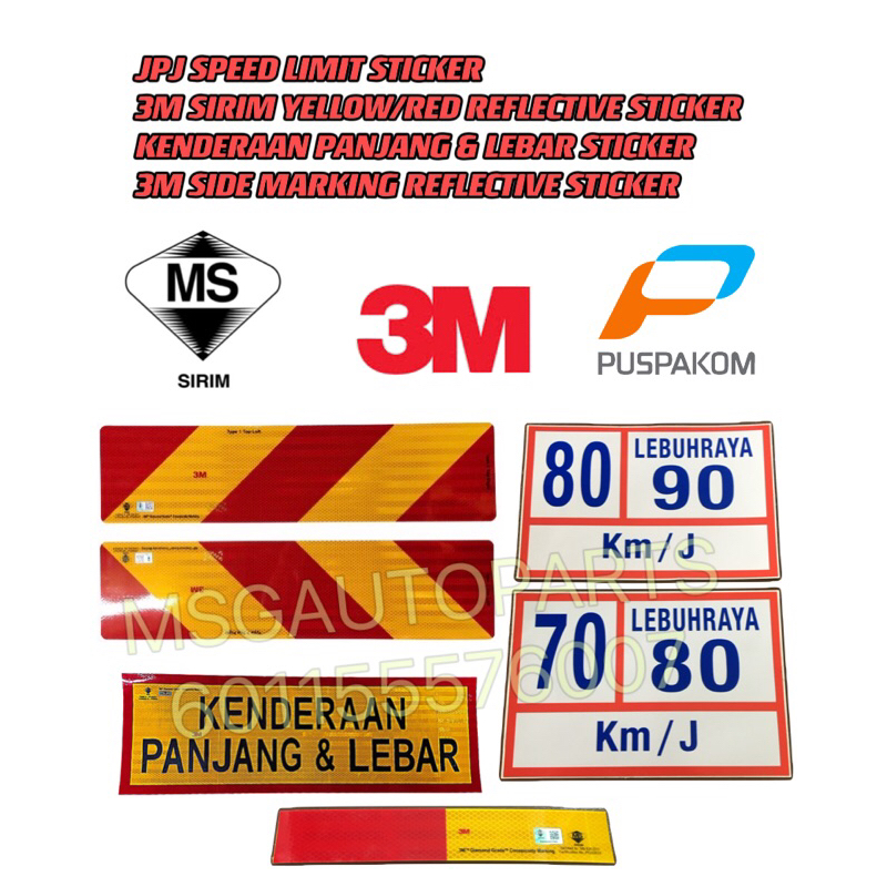 3M SIRIM SIDE MARKING STICKER | Shopee Philippines