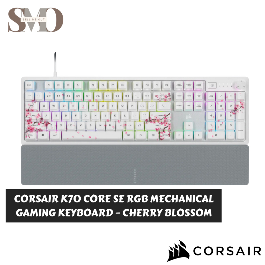 CORSAIR K70 CORE SE RGB MECHANICAL GAMING KEYBOARD, CHERRY BLOSSOM ...