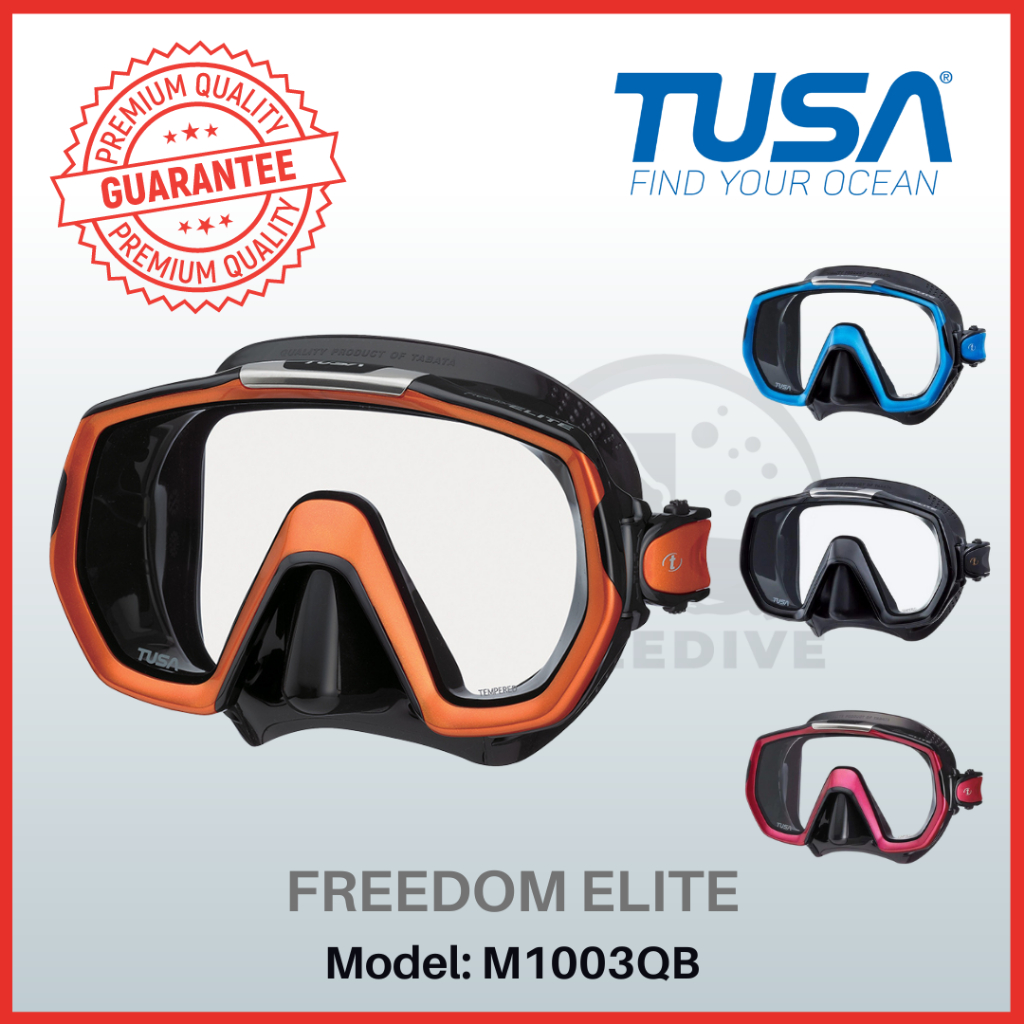 Tusa Freedom Elite Diving Mask M1003QB Snorkeling Scuba Diving | Shopee ...