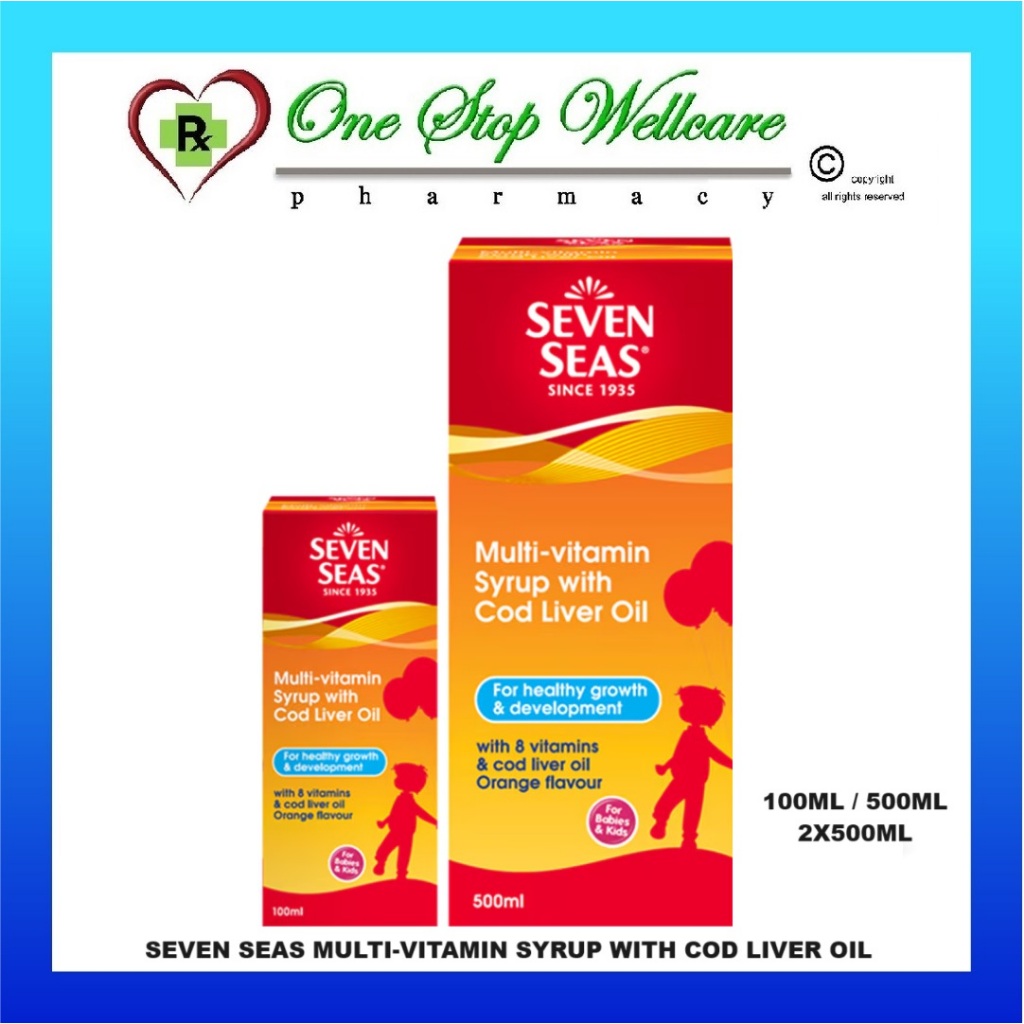 SEVEN SEAS MULTI-VITAMIN SYRUP WITH LIVER OIL 100ML / 500ML / 2X500ML ...