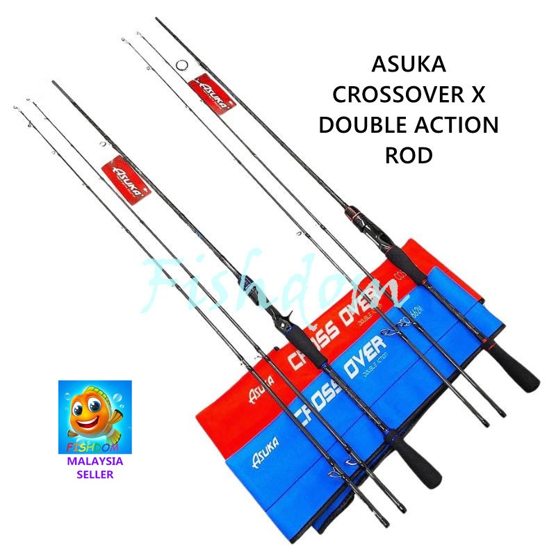 FISHDOM ASUKA 2 TIP CROSS X OVER DOUBLE ACTION SPINNING BC ROD DUAL ...
