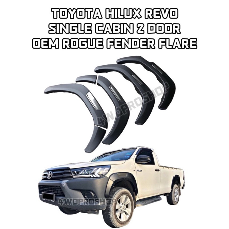 HILUX REVO SINGLE CABIN CAB 2 DOOR FENDER FLARE OEM HILUX ROGUE DESIGN ...