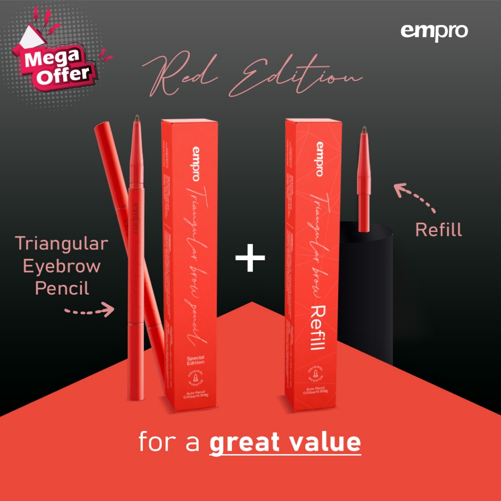 Empro Red Edition Triangular Brow Pencil | Shopee Philippines