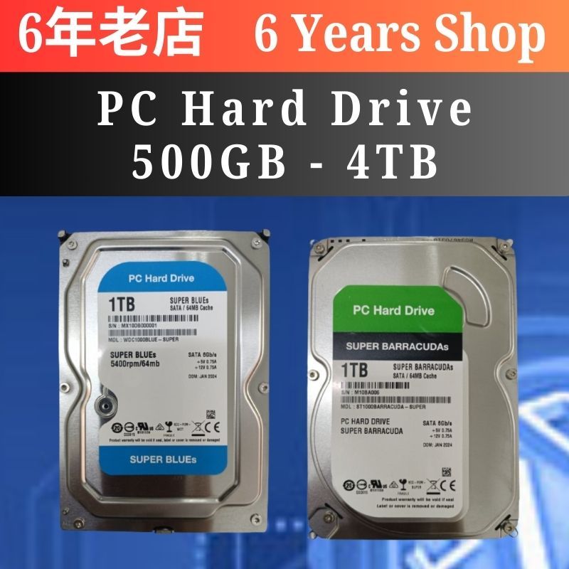 3.5" 2.5" Super Blue Hard Drive 500GB/1TB/2TB/3TB/4TB hdd SATA Pesonal ...