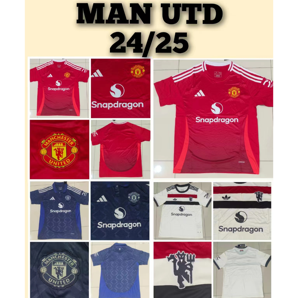 Man Utd Jersey Manchester United Jersey Home Kit Away Kit 3RD Kit ...