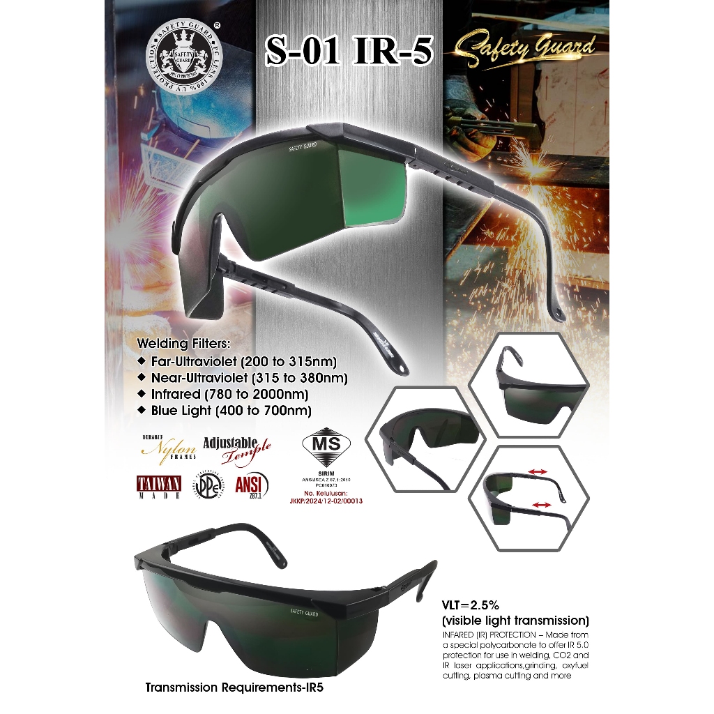 DOSH Sirim Approval Personal Eye & Face Protection Devices for Welding ...
