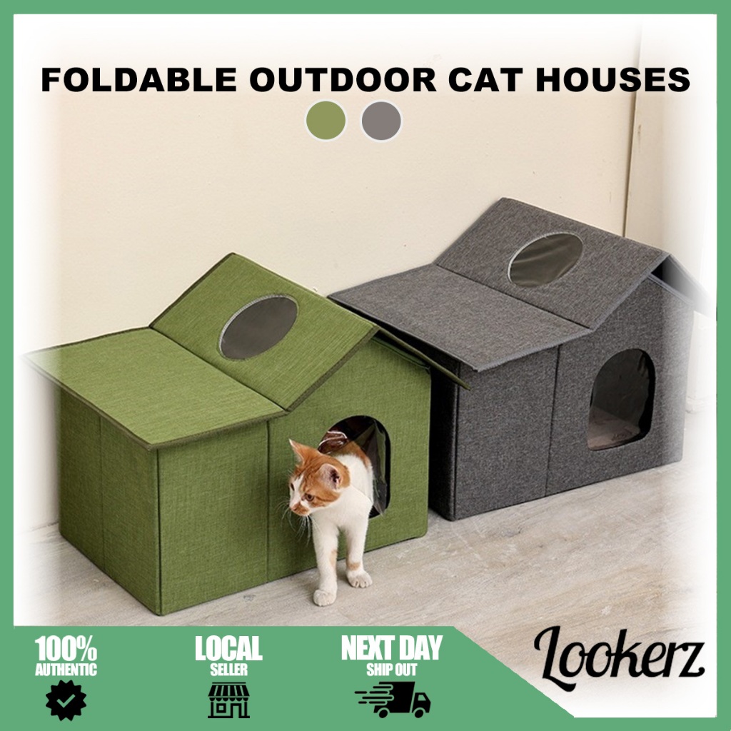 [MY] Outdoor Waterproof Cat House/ Pet Cage Villa Tent/ Insulated Cat ...