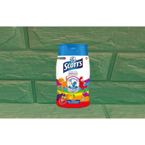 SCOTT'S DHA Chewable Gummies Assorted Flavour 60s (3 Perisa) | Shopee ...