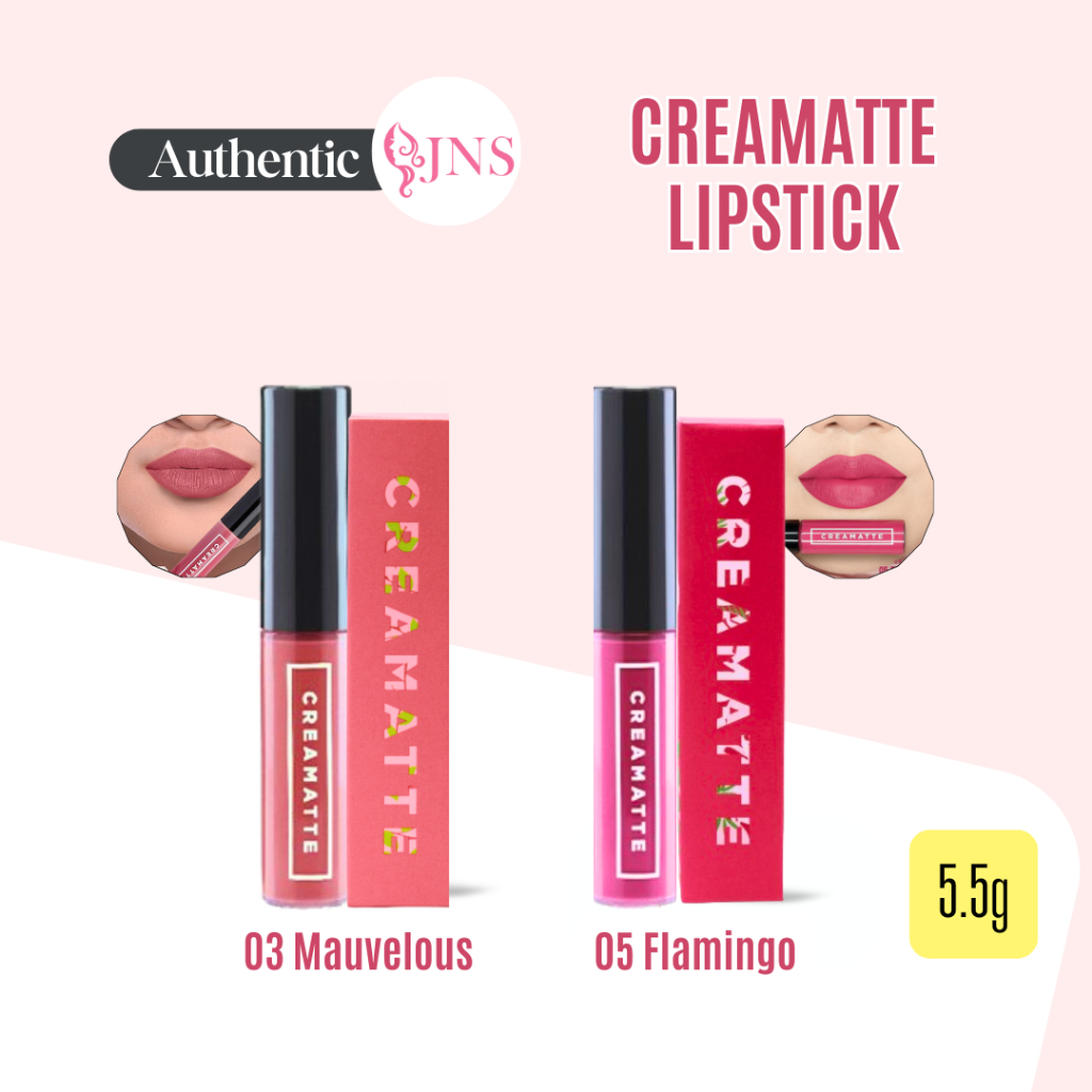 Emina Creamatte Lipsticks 03 Mauvelous & 05 Flamingo (5.5g) | Shopee ...