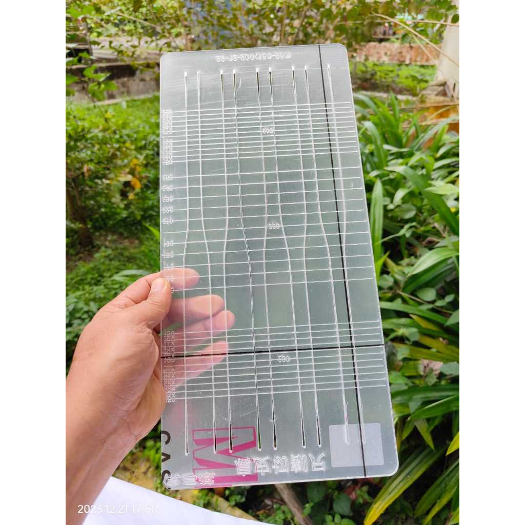 M'sia Fix Acryl Ruler Template Bottle Pembaris Tetap Ukuran Pemotongan ...