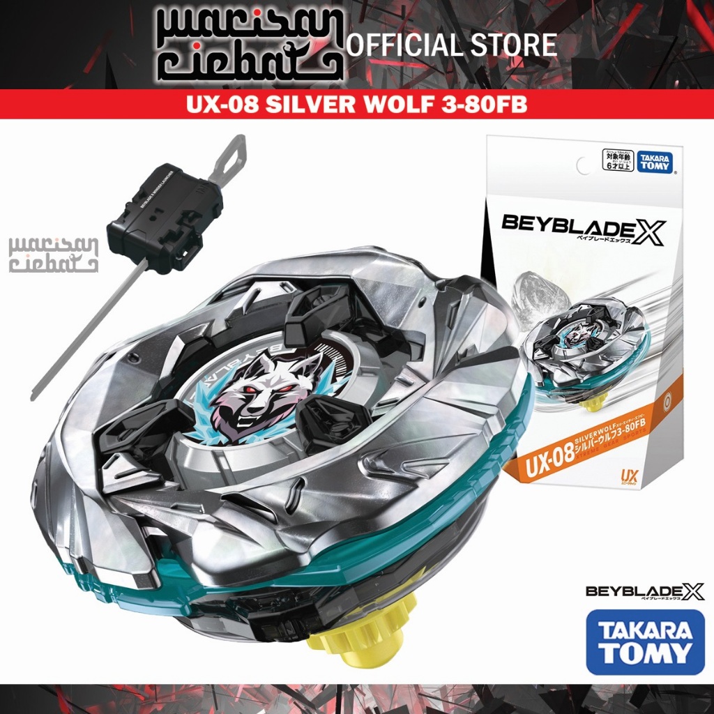 Takara Tomy Beyblade X UX-08 Starter Silver Wolf 3-80FB | Shopee Philippines