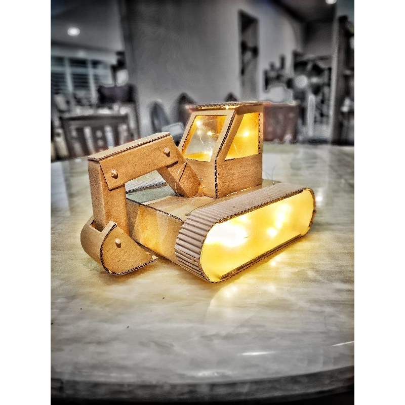 Excavator Ekskavator Jengkaut Handmade DIY Cardboard Recycle Materials ...