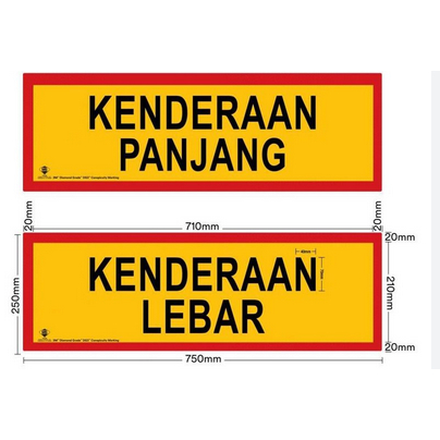 3M Diamond Grade Reflector Sticker SIRIM JPJ PUSPAKOM Lorry Sticker ...