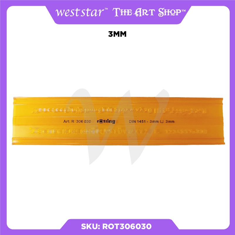 [Weststar TAS] Rotring 2/3/4/5/7mm Lettering Stencil Technical Drawing ...
