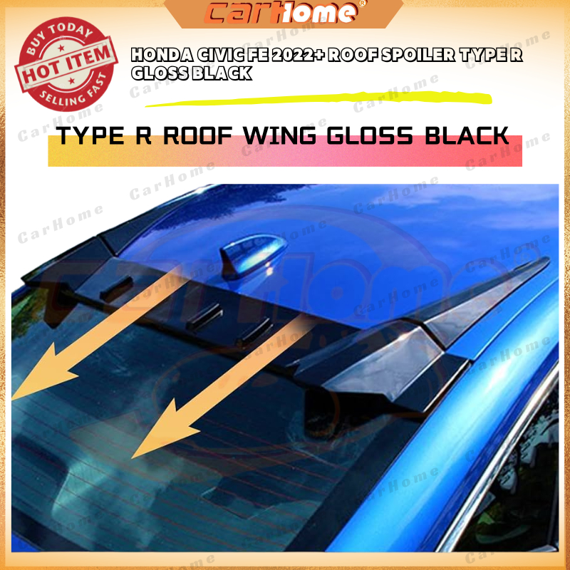 Honda CIVIC FE Rear Roof Spoiler Type R Wing Diffuser 2021 2022 Body ...