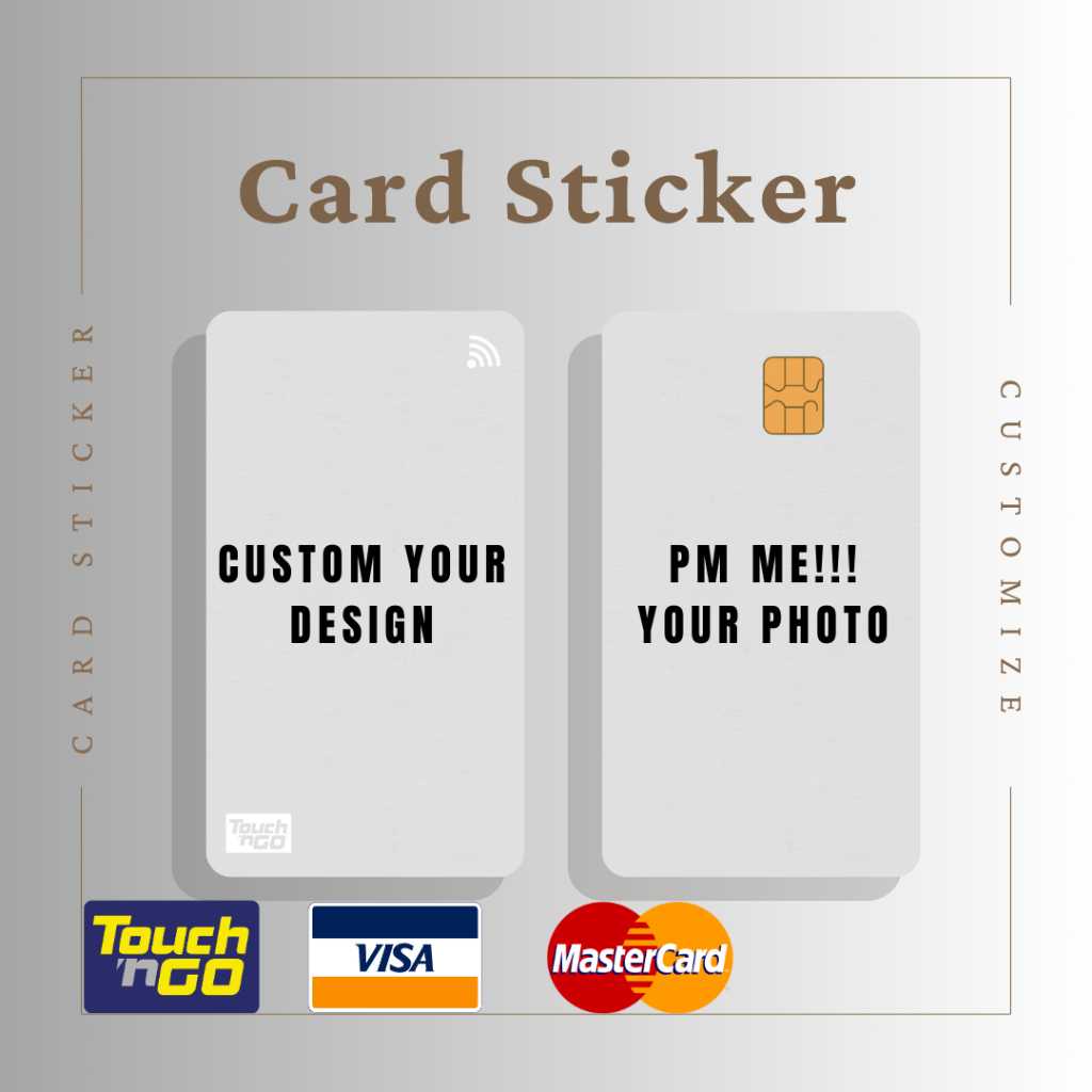 CUSTOM MADE CARD STICKER - TNG CARD / NFC CARD / ATM CARD / ACCESS CARD ...