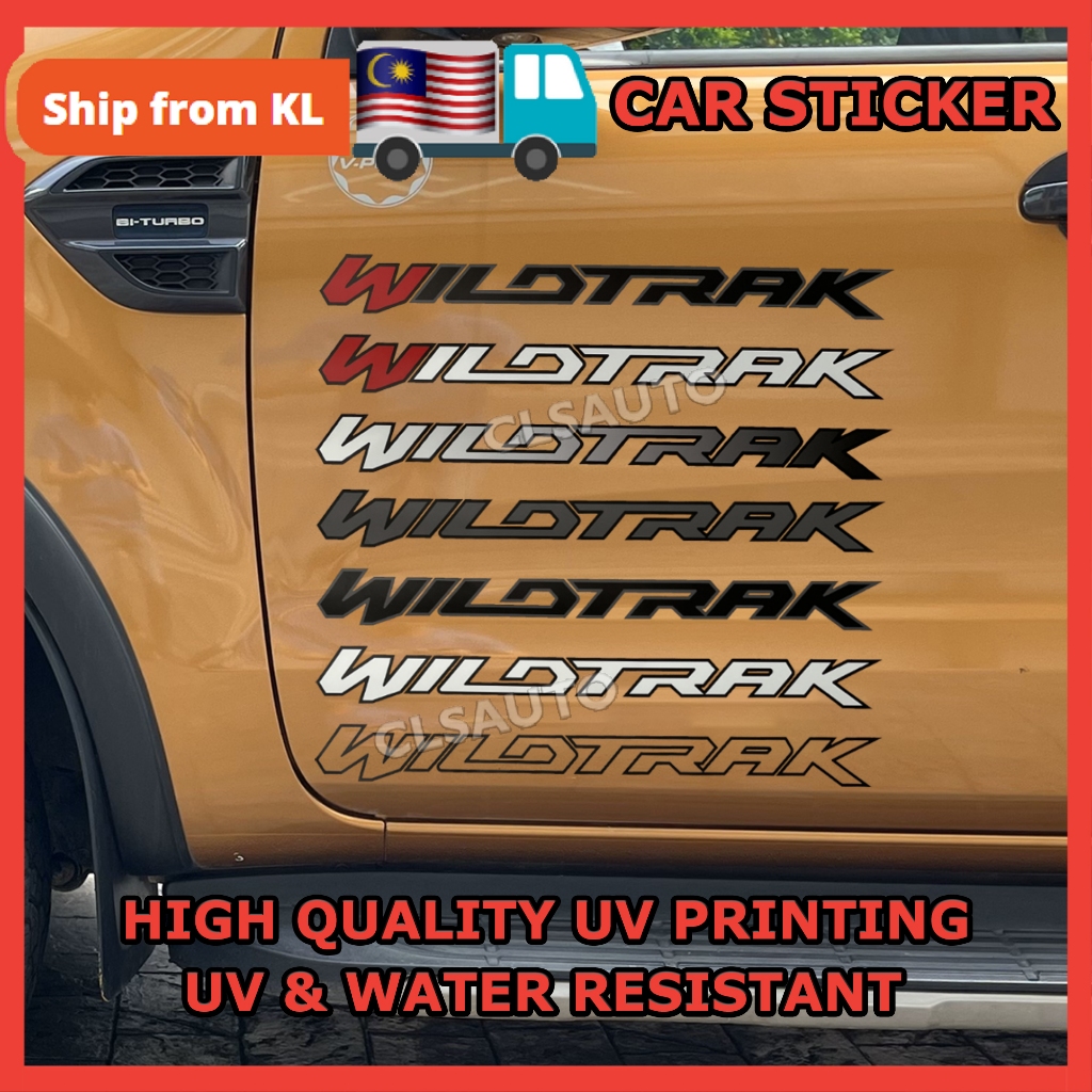 WILDTRAK Sticker Side Door 1 Pcs Ford Ranger Raptor Wild trak Wildtrack ...