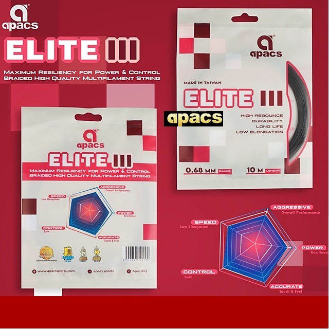 APACS ELITE III (NEW) BADMINTON STRING (1pcs) | Shopee Philippines