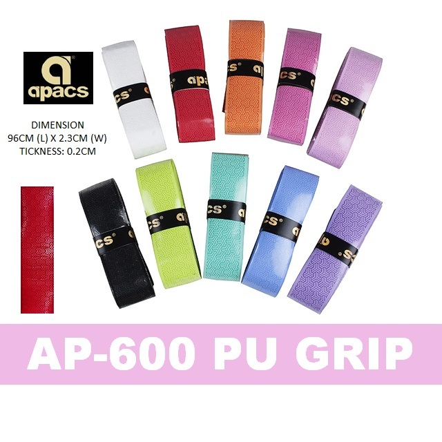 APACS PU Grip AP600 (NEW DESIGN) BADMINTON GRIP(1pcs) | Shopee Philippines