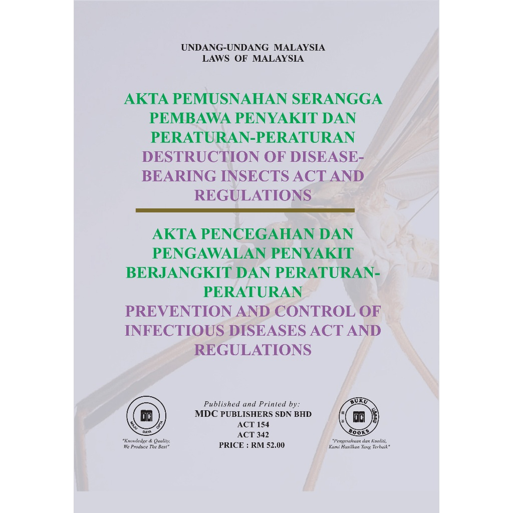 Deed OF Insect Destroying DISEASE Carrier INSECTS AND Regulations ...