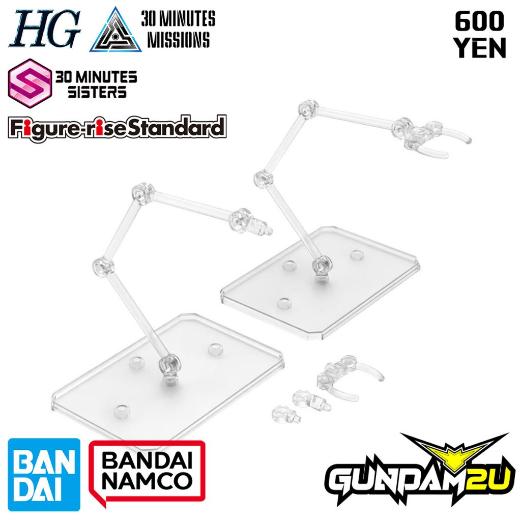 BANDAI Action Base 6 Gunpla Gundam Stand Best For Lite HG 30MM 30MS ...