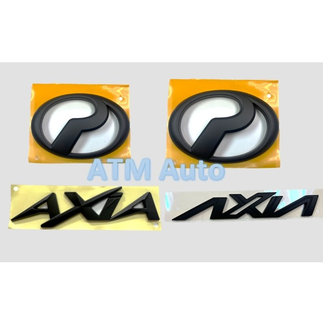 Perodua Axia Logo Emblem Front Rear Matte Black & Gloss Black | Shopee ...