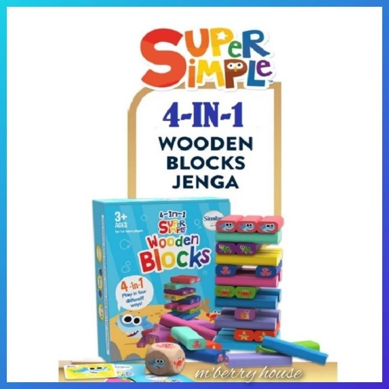 4 in 1 Super Simple Wooden Blocks | Shopee Philippines