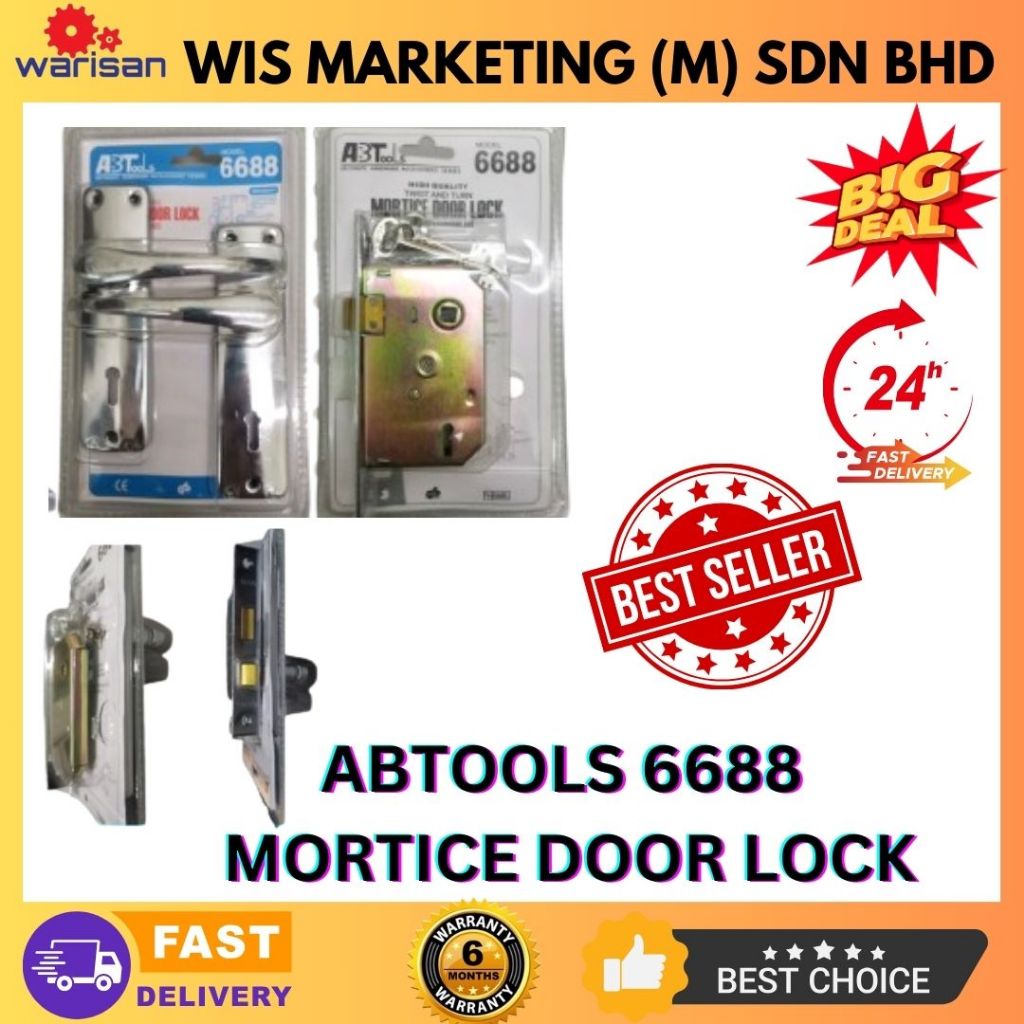 AB TOOLS 2 6688 LEVER MORTICE LOCK Mortise Grill Door 2 Lever Handle ...