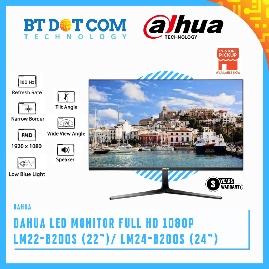 BTDC Dahua LED Monitor Full HD 1080P LM22-B200S (22")/ LM24-B200S (24 ...
