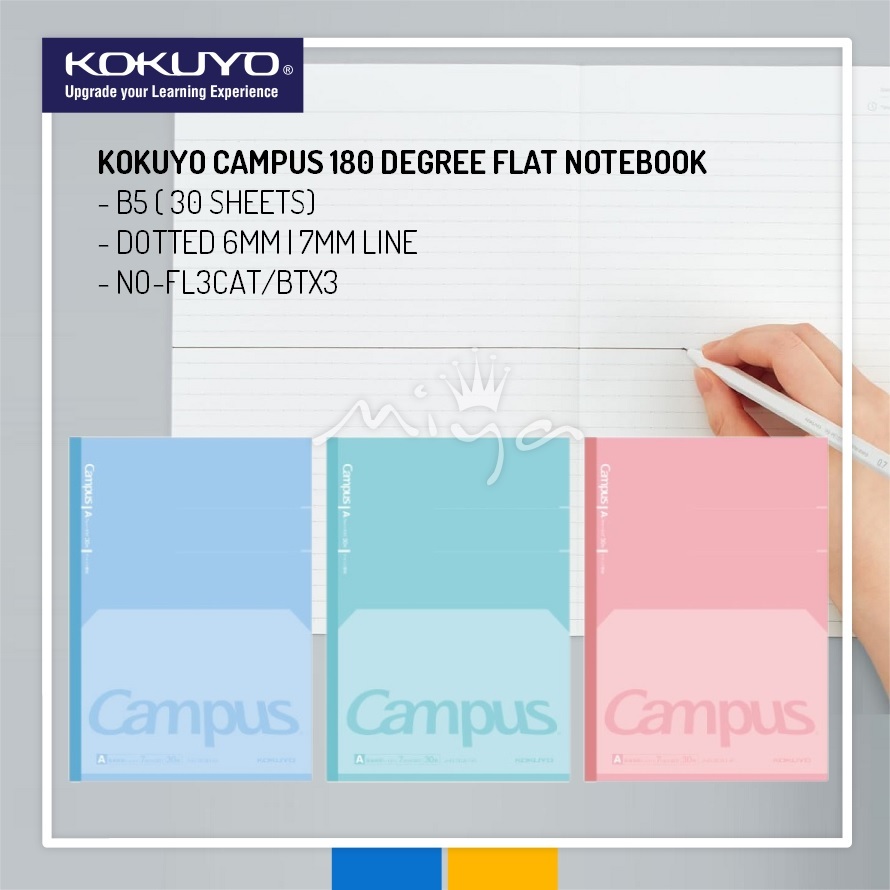 KOKUYO CAMPUS 180 DEGREE FLAT NOTEBOOK B5 - DOTTED 6MM / 7MM RULE (30 SHEETS) | Shopee Philippines