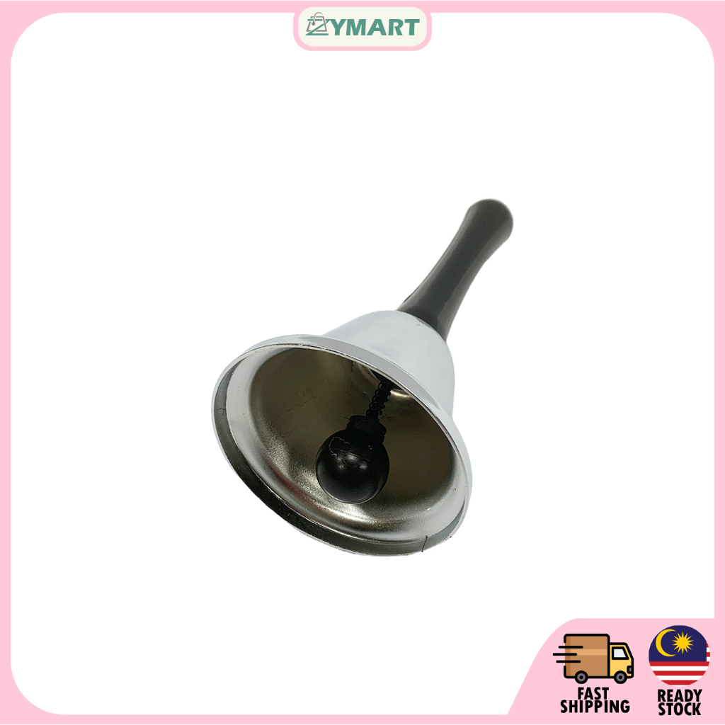 Silver Hand Bell (Bell Diameter 2.5''/6.35cm), Hand Held Bell, Loceng ...