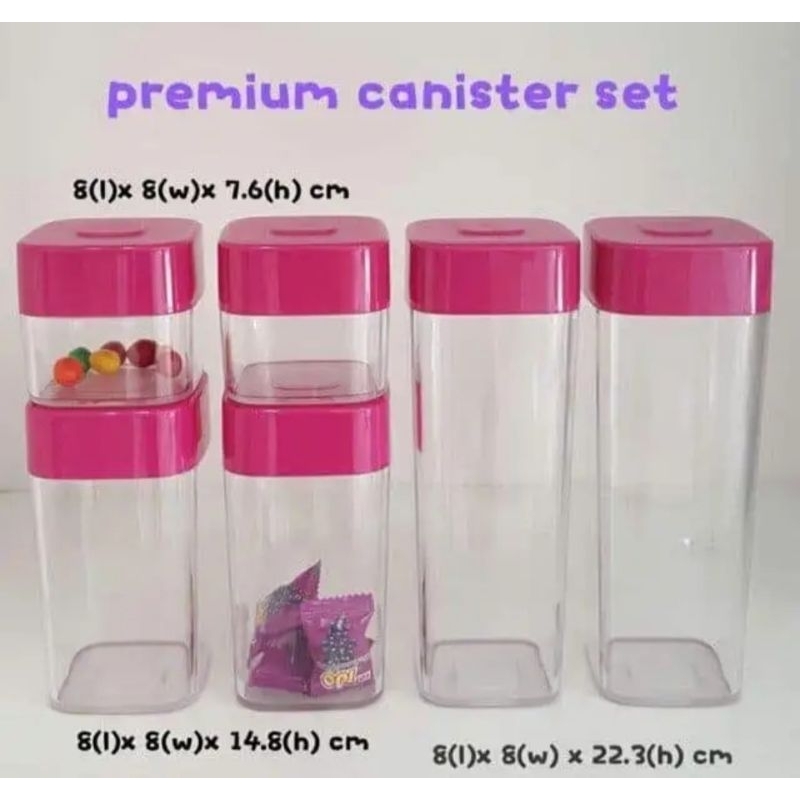 Tupperware Premium Canister Set / Tea Caddy (6 pcs) | Shopee Philippines