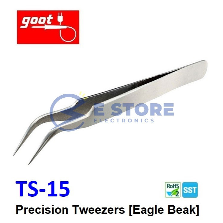 GOOT TS-15 Precision Tweezer - Eagle Beak (Japan) | Shopee Philippines