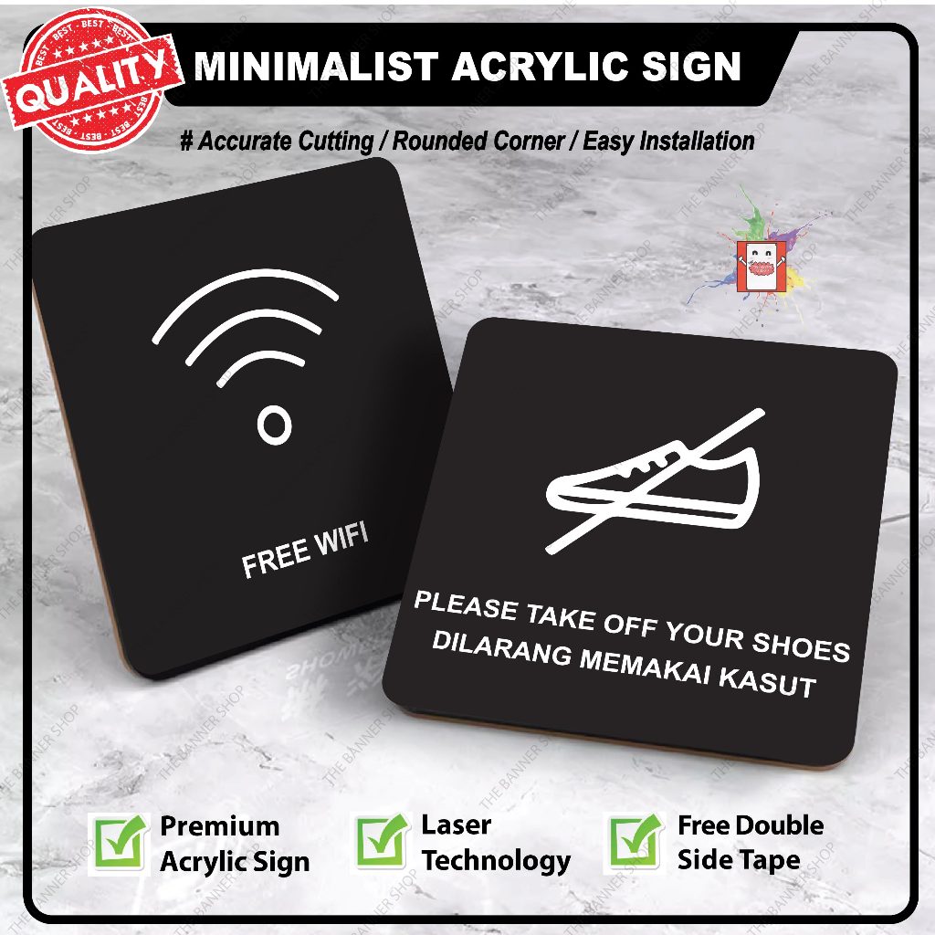 Minimalist Acrylic Signage, Minimalist Acrylic Signage, Minimalist ...