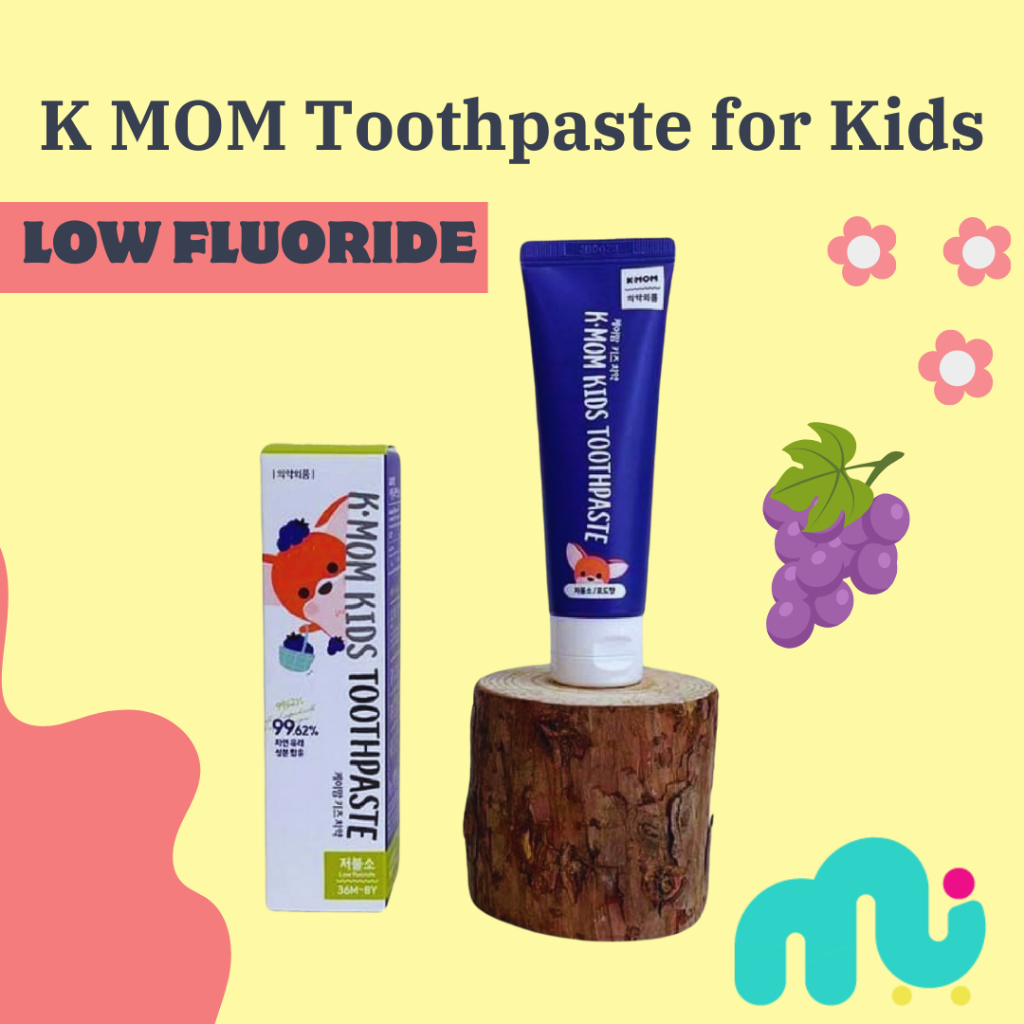 K MOM Low Fluoride Toothpaste for Kids (Grape 50g) | Shopee Philippines