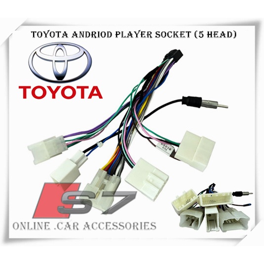 TOYOTA Plug and Play Socket Cable Player Socket (5 HEAD) Suitable for ...
