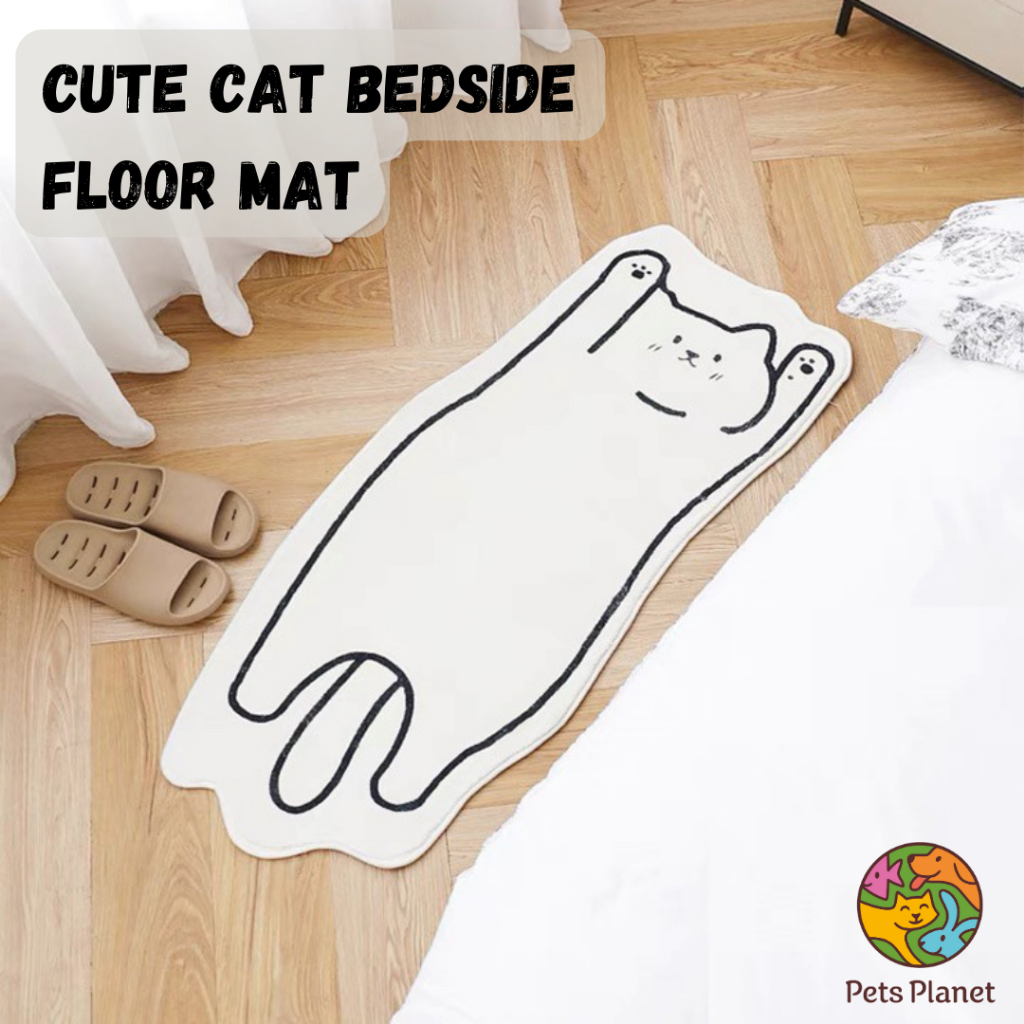 Cute Cat Design Floor Mat Bathroom Entrance Carpet Alas Kaki Hisap Air ...