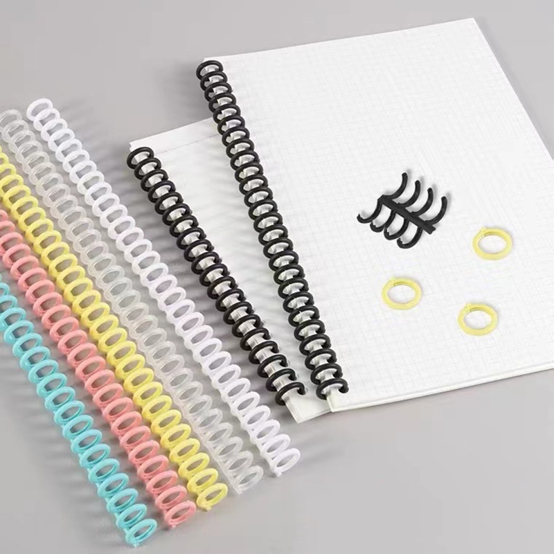 30 Hole Macaron color Plastic Loose Leaf A4 notebook Ring Binder Spines ...
