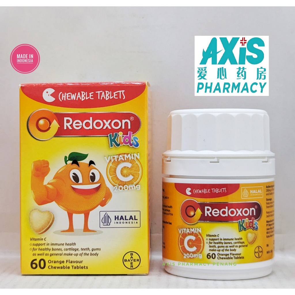 REDOXON KIDS VITAMIN-C 200MG 60's ORANGE FLAVOUR CHEWABLE TABLETS (Exp ...