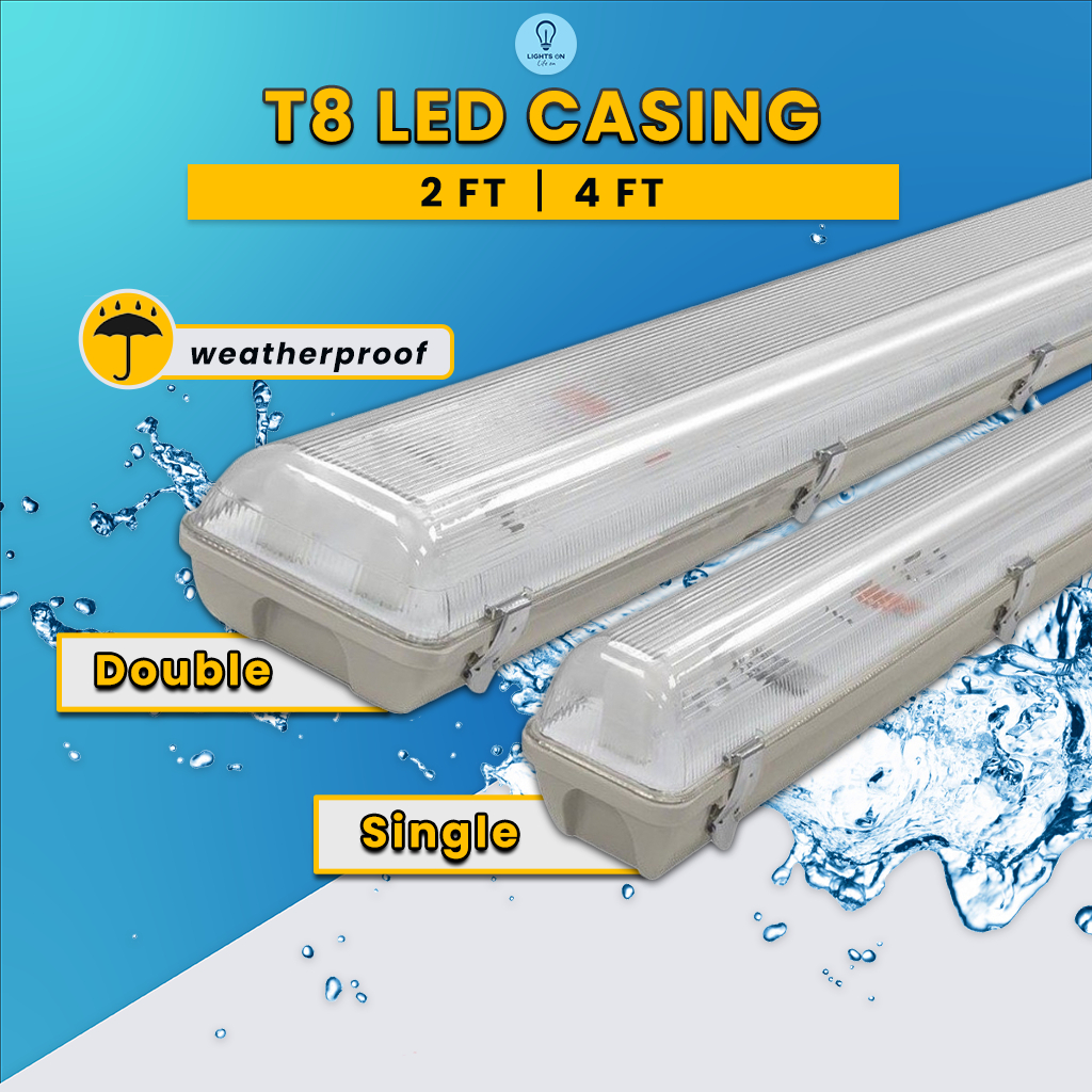 2ft/4ft LED T8 Anti Corrosive Fitting Weatherproof Box Single/Double ...