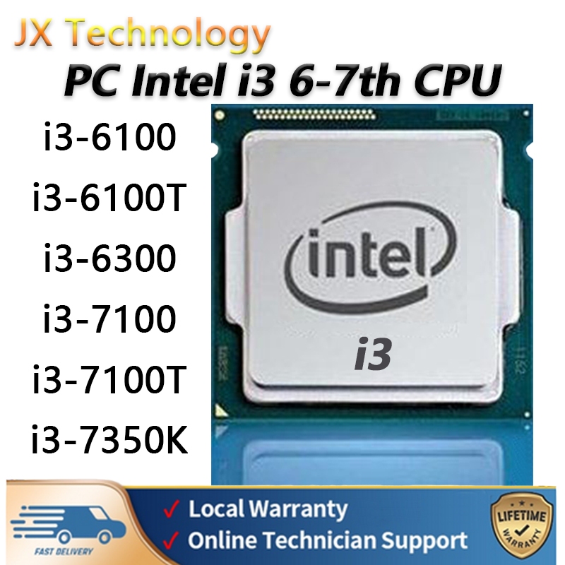 PC Intel Core i3 6100 6100T 6300 7100 7100T 7350K /1151 LGA CPU Desktop ...