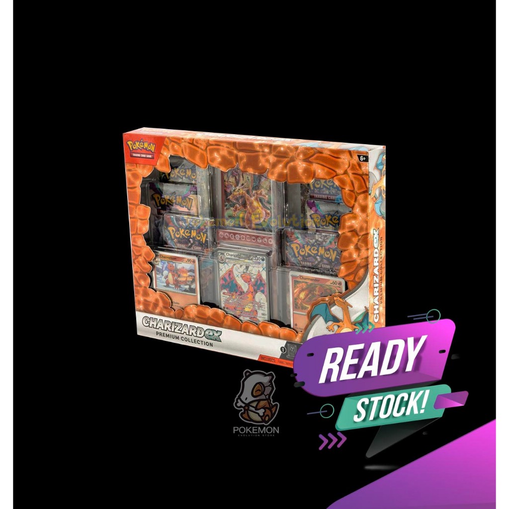 Pokemon Trading Card Games Charizard Ex Premium Box 6 Tcg Booster Packs ...